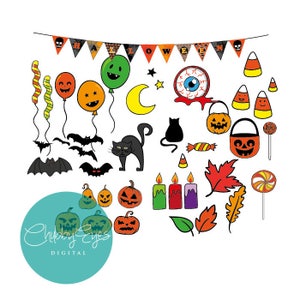 Halloween Clip Art, Pumpkin, Ghost, Spiderweb, Haunted House Clip Art ...