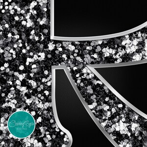 Black Glitter Alphabet Clip Art, Glam Clip Art- Digital Instant ...