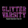 Ombre Silver Glitter Alphabet Clip Art, Glam Clip Art- Digital Instant ...