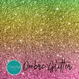 Ombre Glitter Digital Papers, Digital Scrapbook Papers, Colorful ...