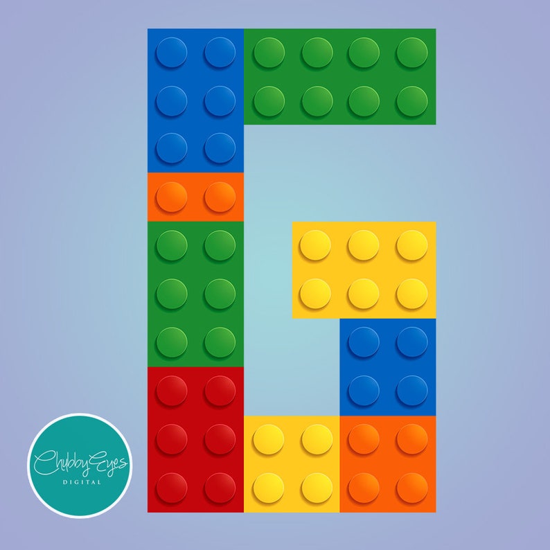 Toy Bricks Alphabet Clip Art, Building Blocks Lettering (digital ...