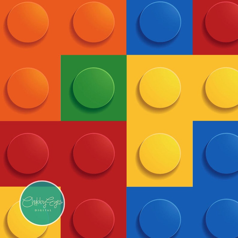 Colorful Toy Bricks Digital Papers, Building Blocks Background (digital ...