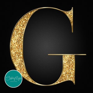 Gold Glitter Alphabet Clip Art, Lettering PNG (digital Download) - Etsy