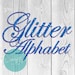 Blue Glitter Alphabet, Numbers and Punctuation Clip Art, Digital ...