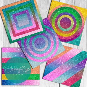 Colorful Mix Glitter Digital Papers, Scrapbook Papers, Glitter Pattern ...