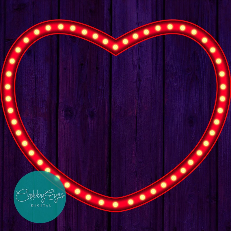 Marquee Light Digital Frame Clip Art Vintage Light - Etsy