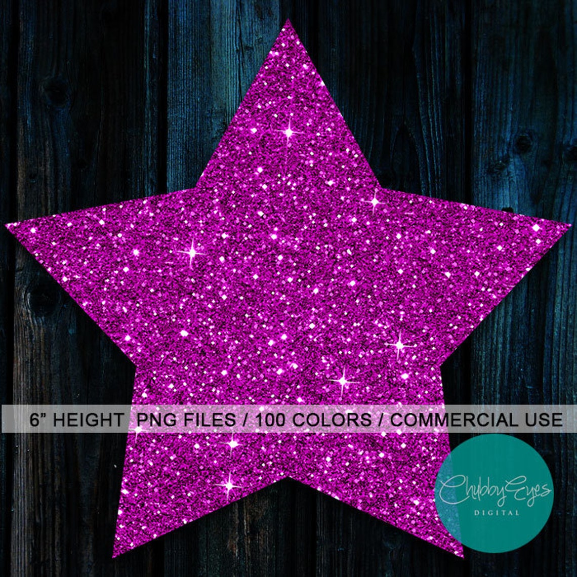 Glitter Stars Clipart 100 Colors Digital Glitter Clip Art - Etsy