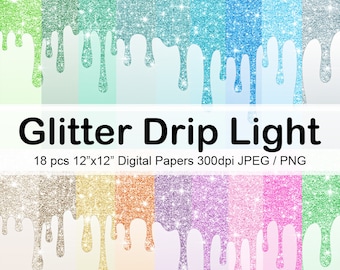 Ombre Glitter Digital Papers Instant Download Scrapbook Papers - Etsy