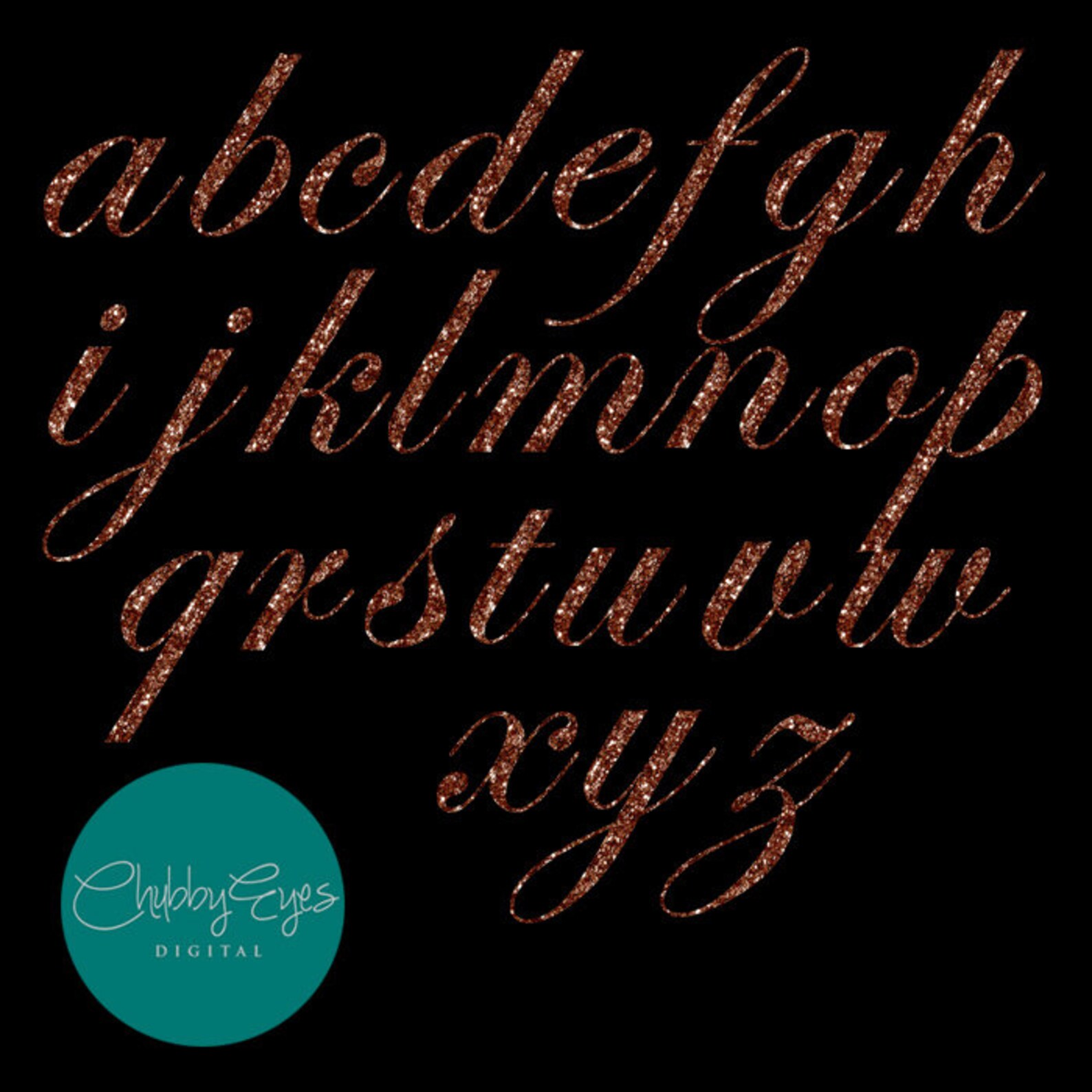 Brown Chunky Glitter Alphabet Clip Art Numbers and | Etsy