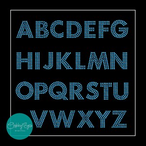 Diamond Dot Alphabet Clip Art, Light Blue Shiny Diamond Alphabet ...