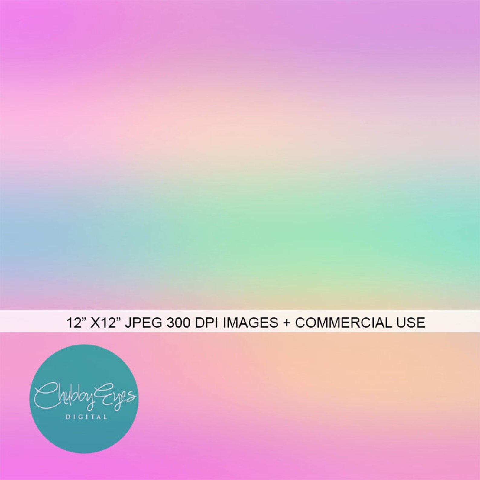 Pastel Ombre Digital Papers Colorful Scrapbook Papers | Etsy