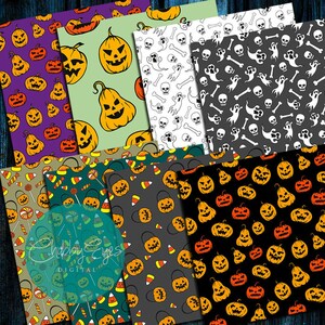Halloween Digital Papers, Halloween Scrapbook Papers, Glitter Papers ...