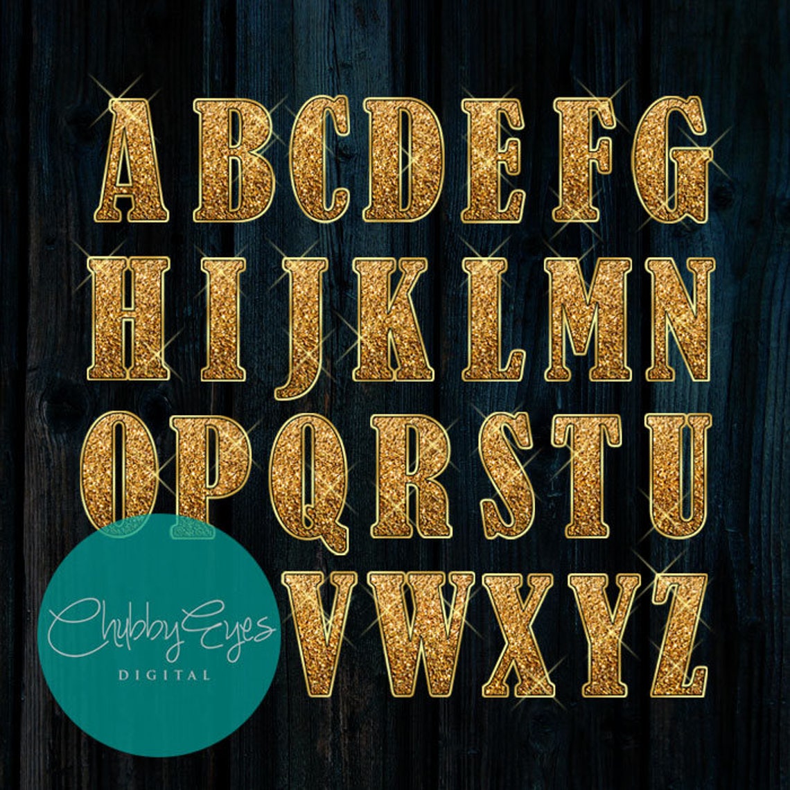 Gold Glitter Alphabet Numbers and Punctuation Clip Art - Etsy