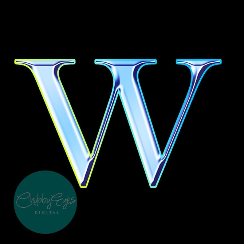 Metallic Blue Digital Alphabet, Numbers and Punctuation Clip Art ...