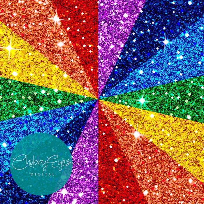 Glitter Rainbow Clip Art Colorful Rainbow Glitter Glitter - Etsy Australia