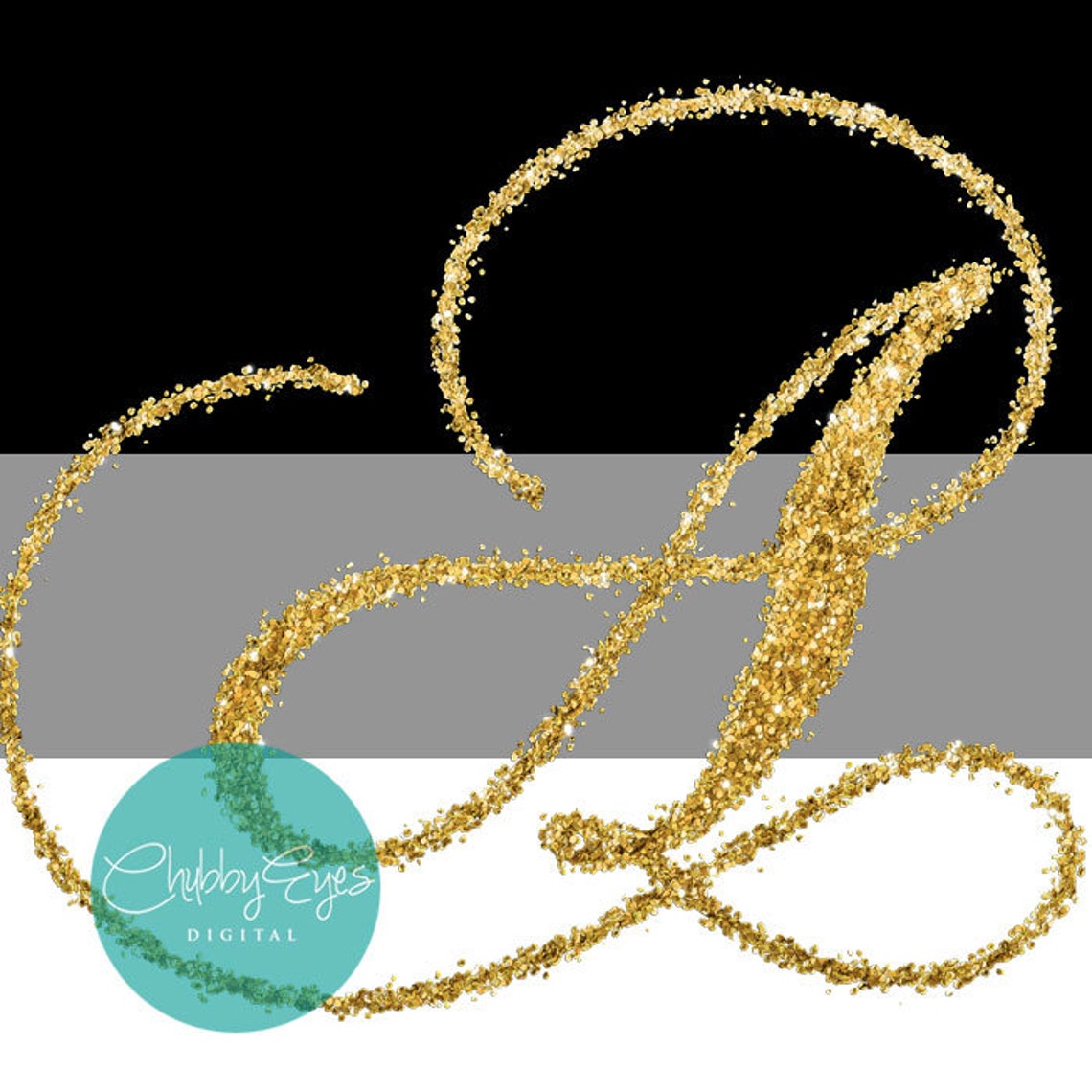 Chunky Gold Glitter Alphabet Numbers Clip Art Digital - Etsy