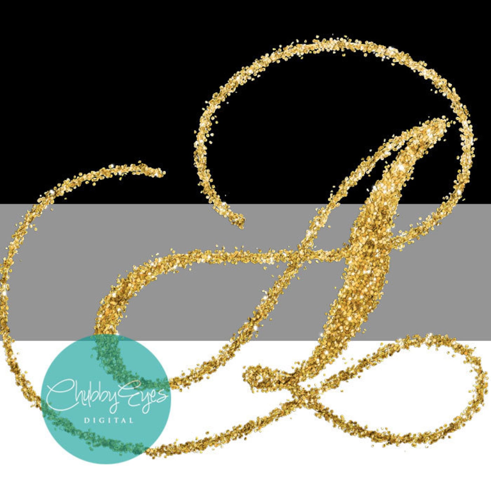 Chunky Gold Glitter Alphabet, Numbers Clip Art, Digital Sparkle Font ...