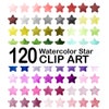 Cute Stars and Cloud Clipart PNG, Star Clip Art, Nursery Theme ...