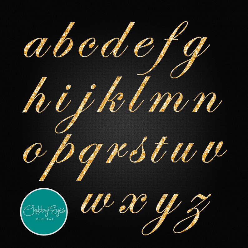 Gold Chunky Glitter Alphabet Clip Art Numbers and Punctuation - Etsy