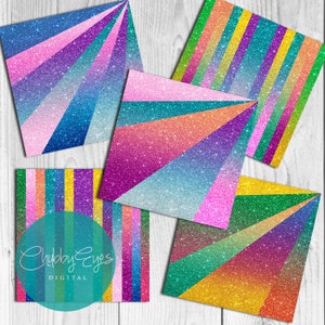 Colorful Mix Glitter Digital Papers, Scrapbook Papers, Glitter Pattern ...