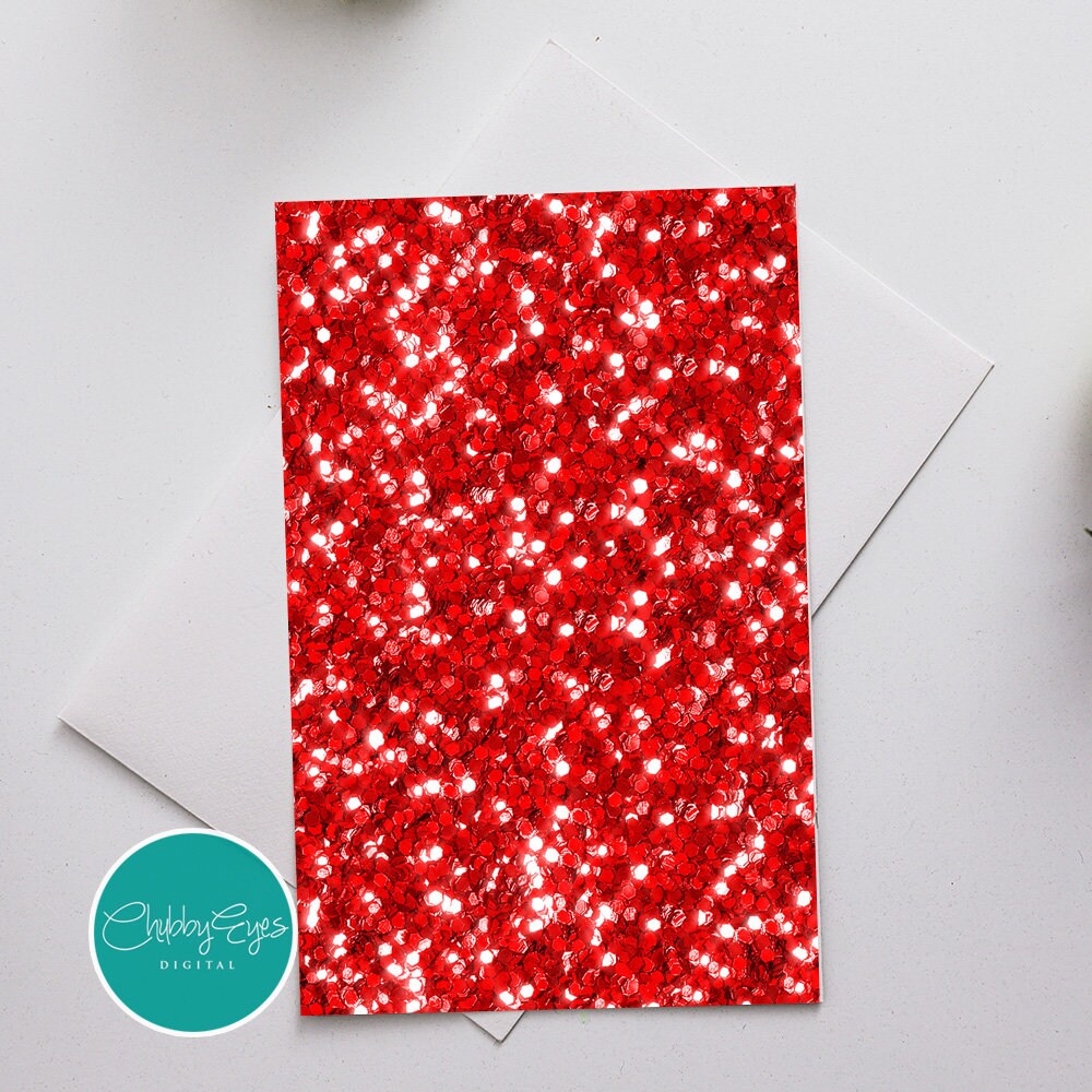 Red Chunky Glitter Digital Papers Orange Seamless Scrapbook - Etsy