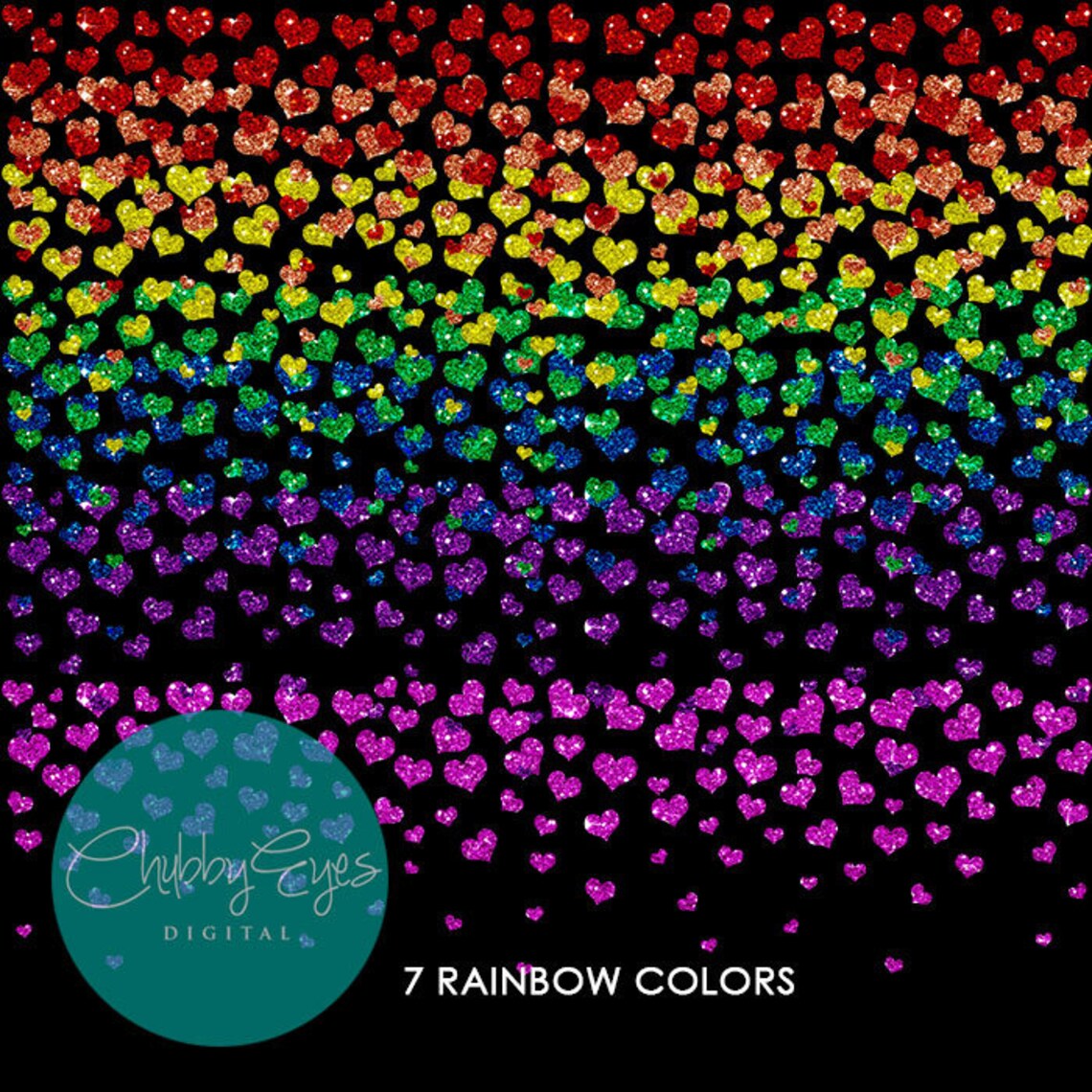 Glitter Confetti Borders Photoshop Overlays Rainbow Stars - Etsy