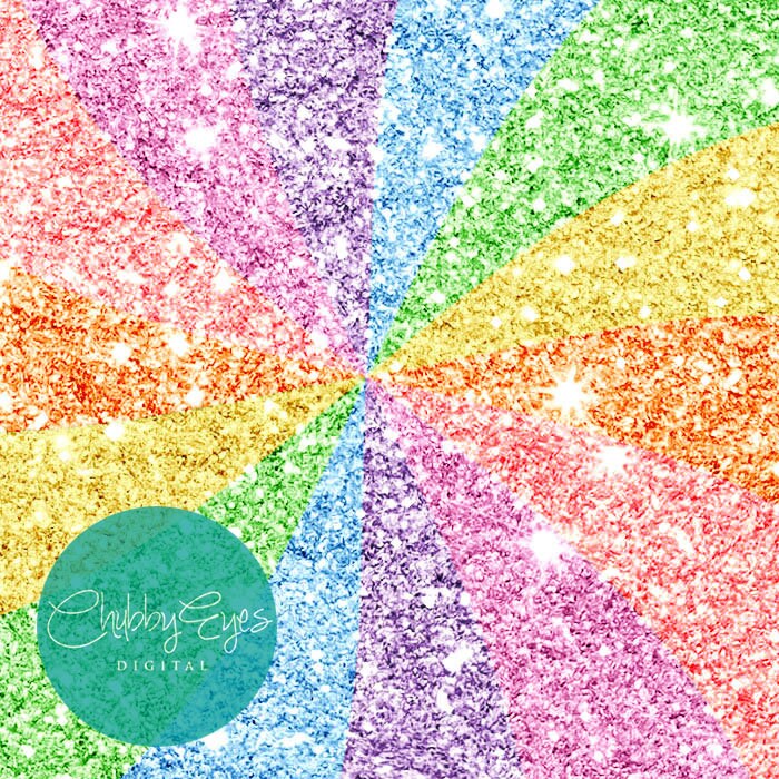 Rainbow Glitter Digital Papers, Scrapbook Papers, Glitter Pattern ...