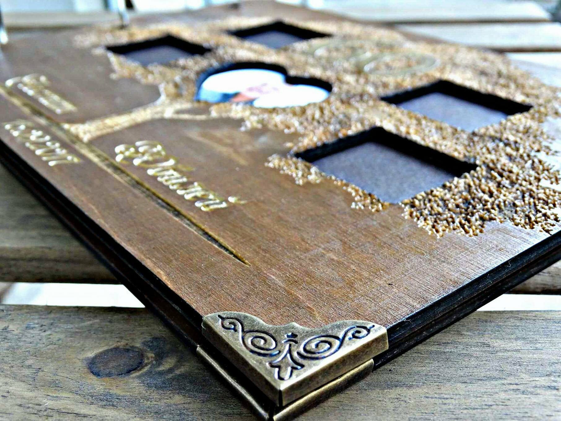 Wooden Cover Photo Album for the Anniversary - Etsy