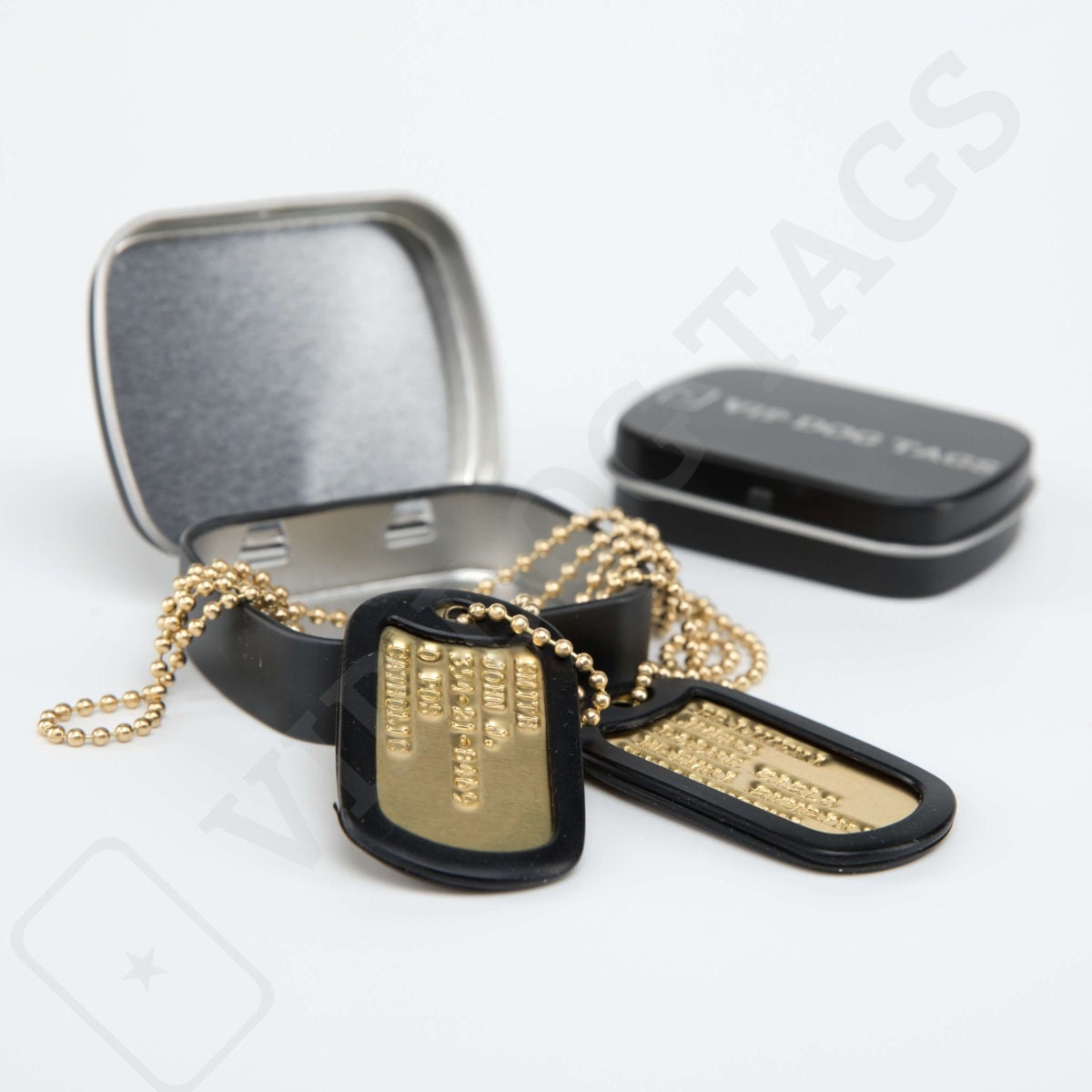 Original Gold US Dog Tags - Army Military Milspec Stamps/marks ...