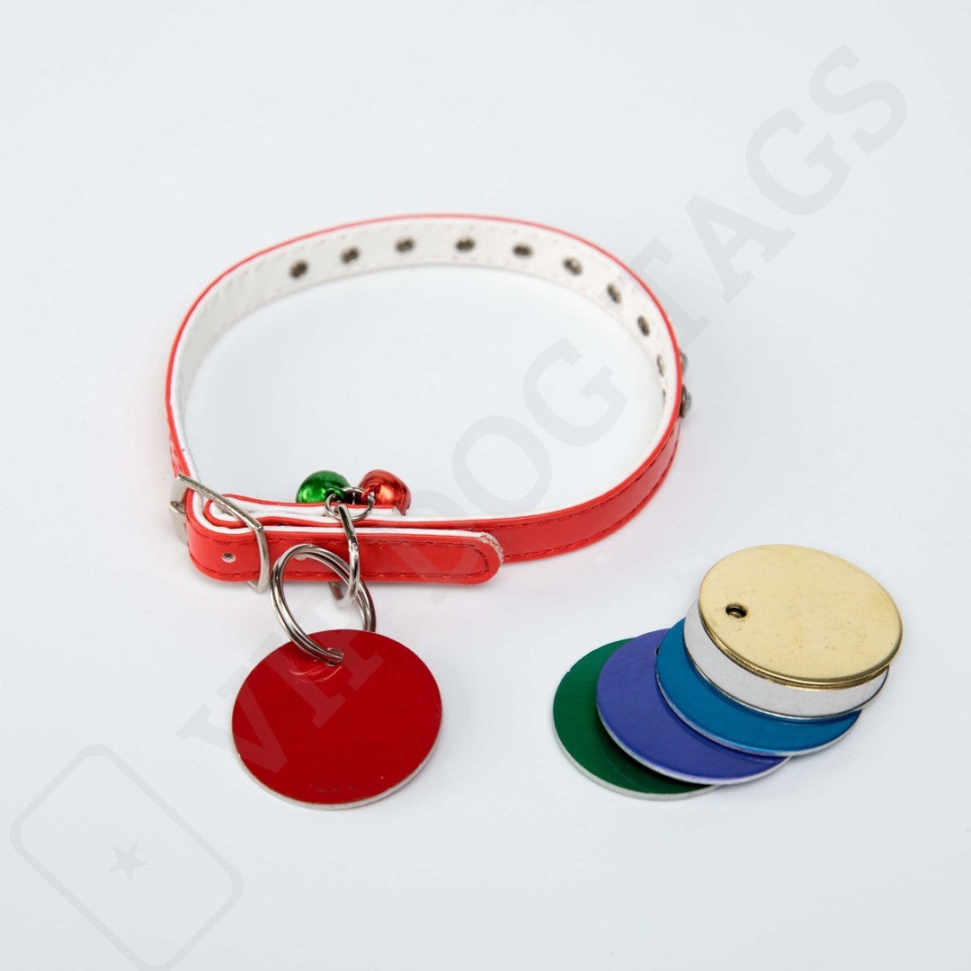 Round Dog Tags for Animals Pets - Name Tag, ID Tag, Collar Dog Tag ...