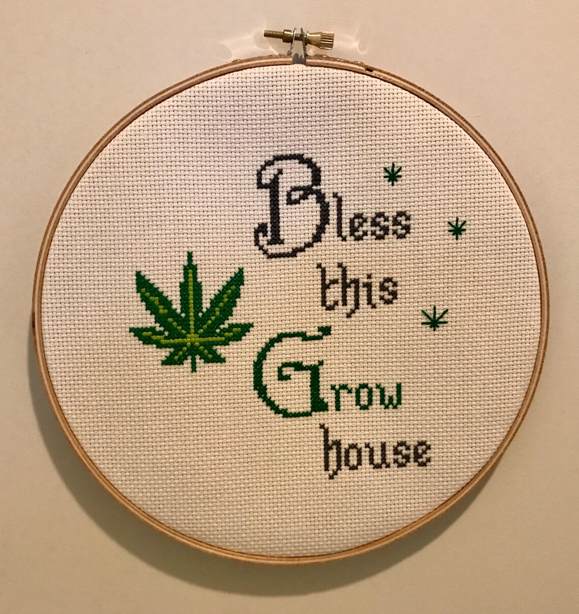 Grow House Cross Stitch Pattern, Marijuana Cross Stitch Pattern ...
