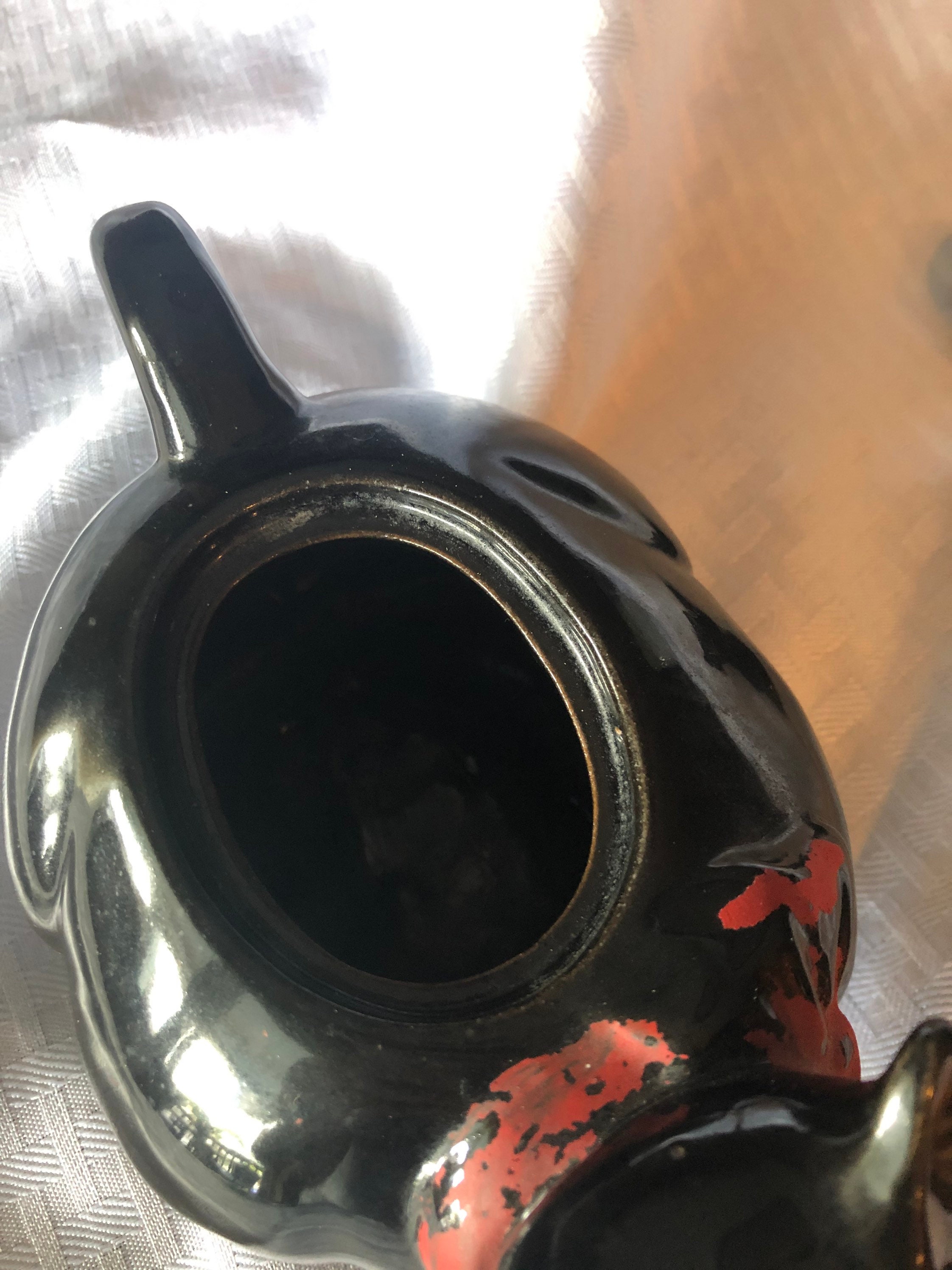 Redware / Stafford Style Creamer With Duck Lid - Etsy