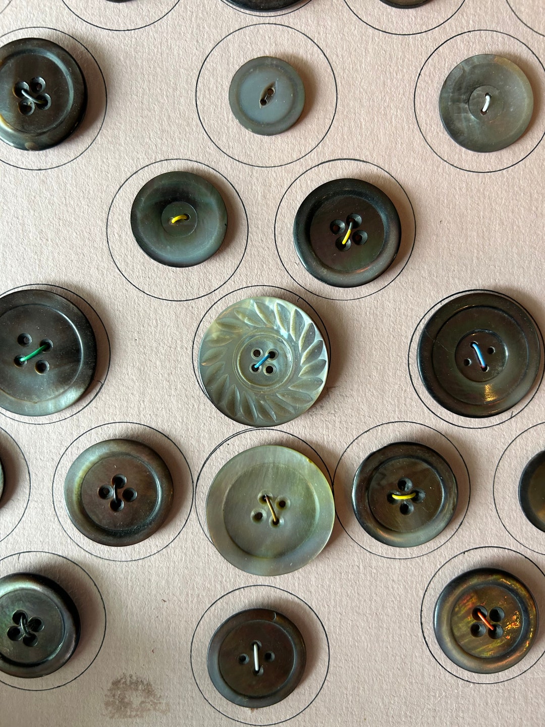 Vintage Mother of Pearl Button Collection - Etsy