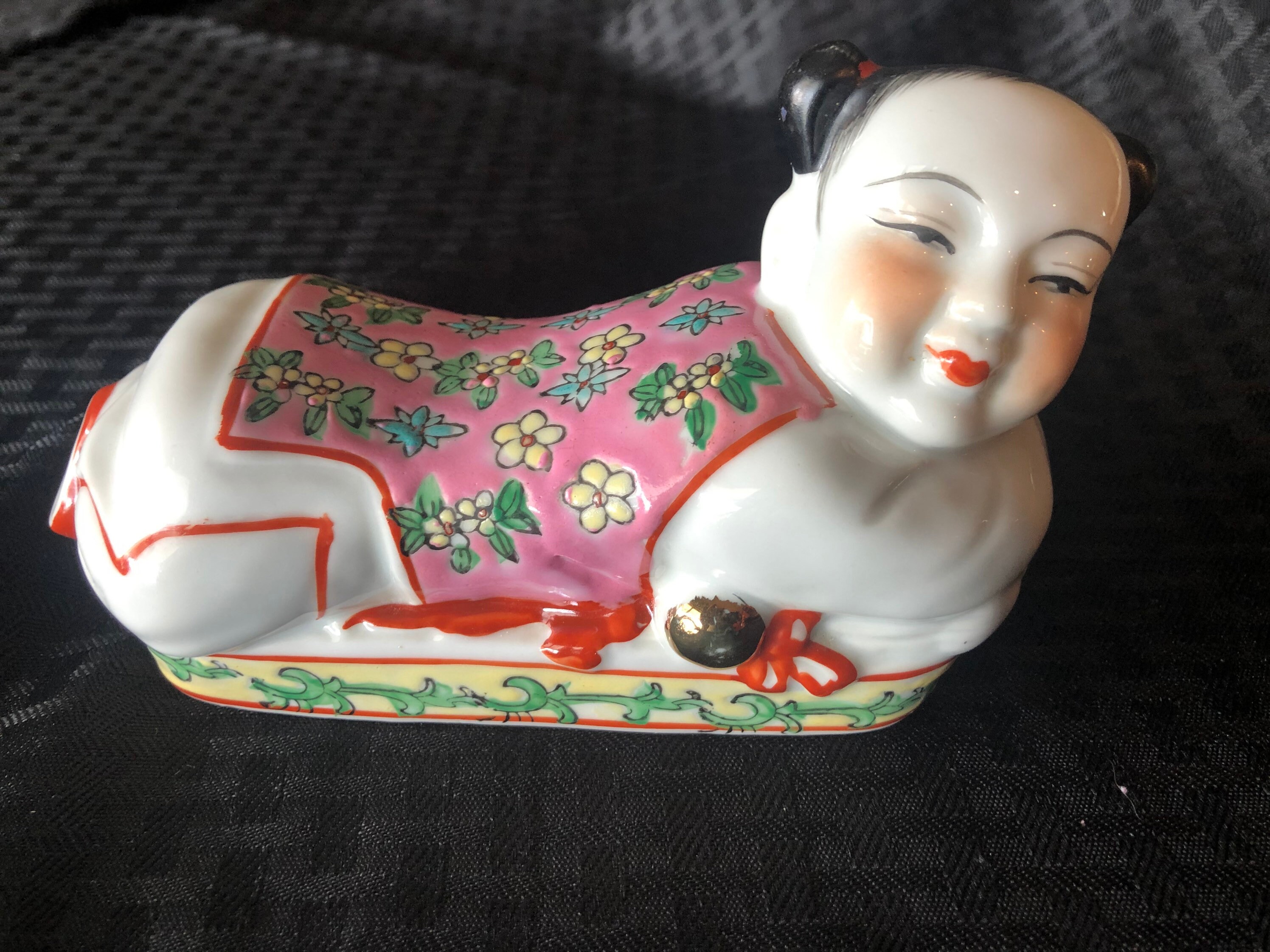 Vintage Chinese Pillow - Girl - Etsy