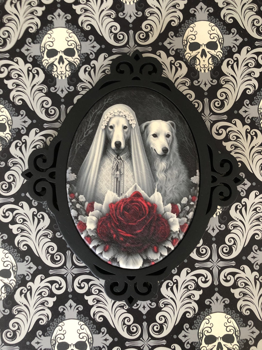 Moody Dog Bride and Groom Wall Plaque,vintage Witch,witch Home Decor ...