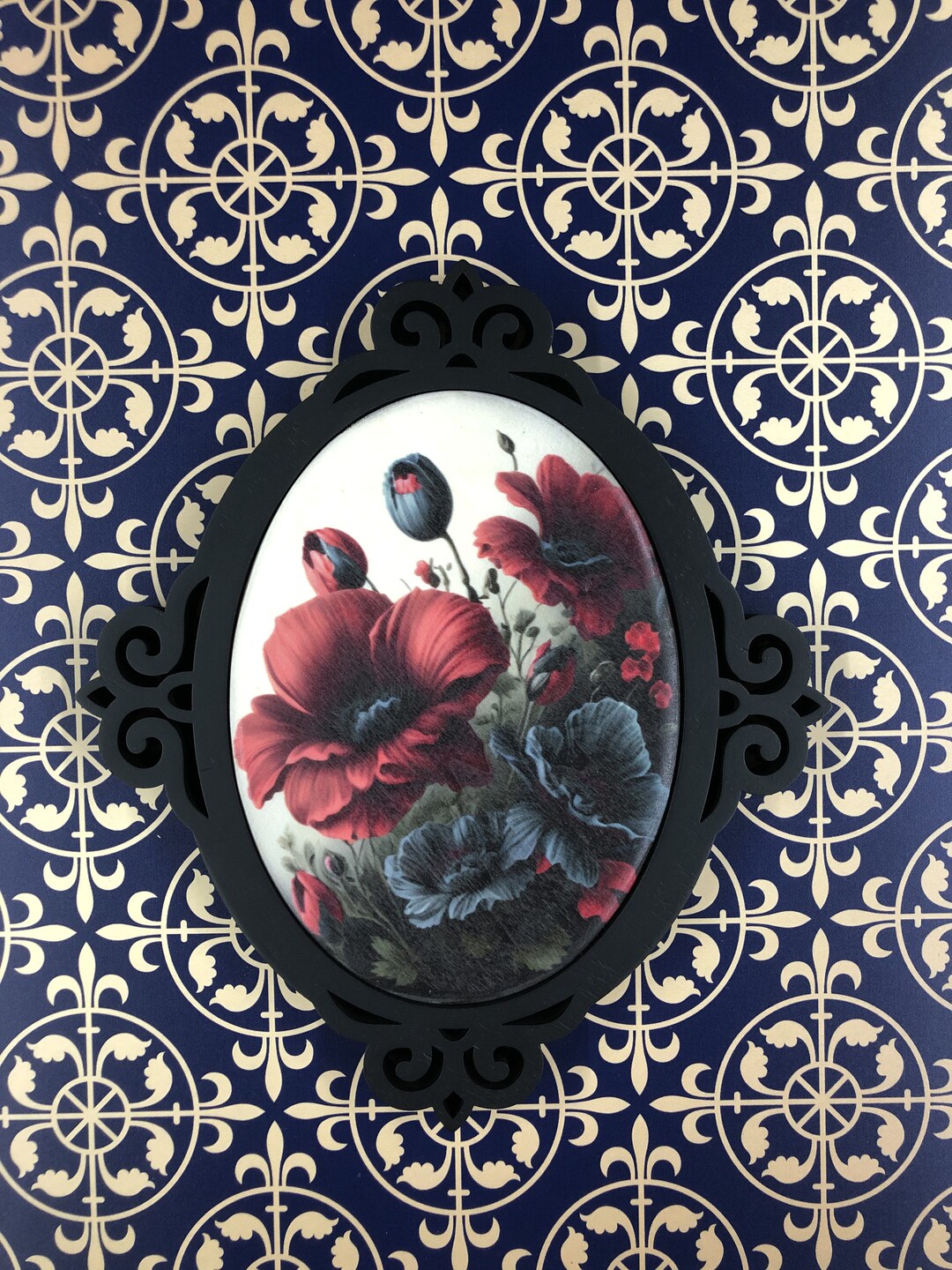 Moody Poppy Flowers Wall Plaque,vintage Witch,witch Home Decor,dark ...