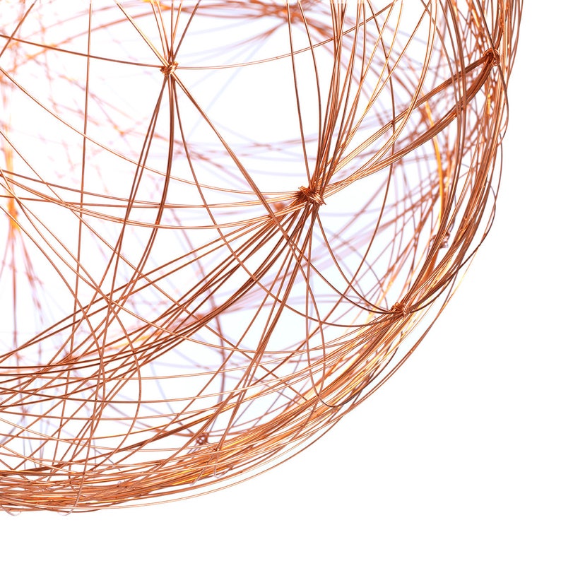 Copper Wire Ceiling Light | Bespoke Light Shade - Etsy UK