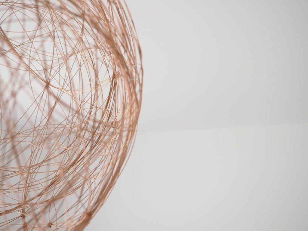 Copper Wire Ceiling Light | Bespoke Light Shade - Etsy UK