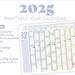 2025 Full Year Calendar Planner With Goal Settings Digital File - Etsy