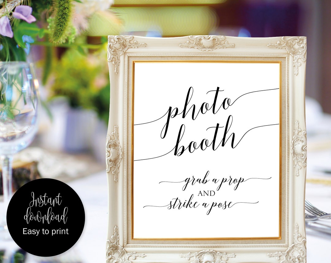 Wedding Photo Booth Sign, Photo Booth Sign, Wedding Photo Sign, Guest ...