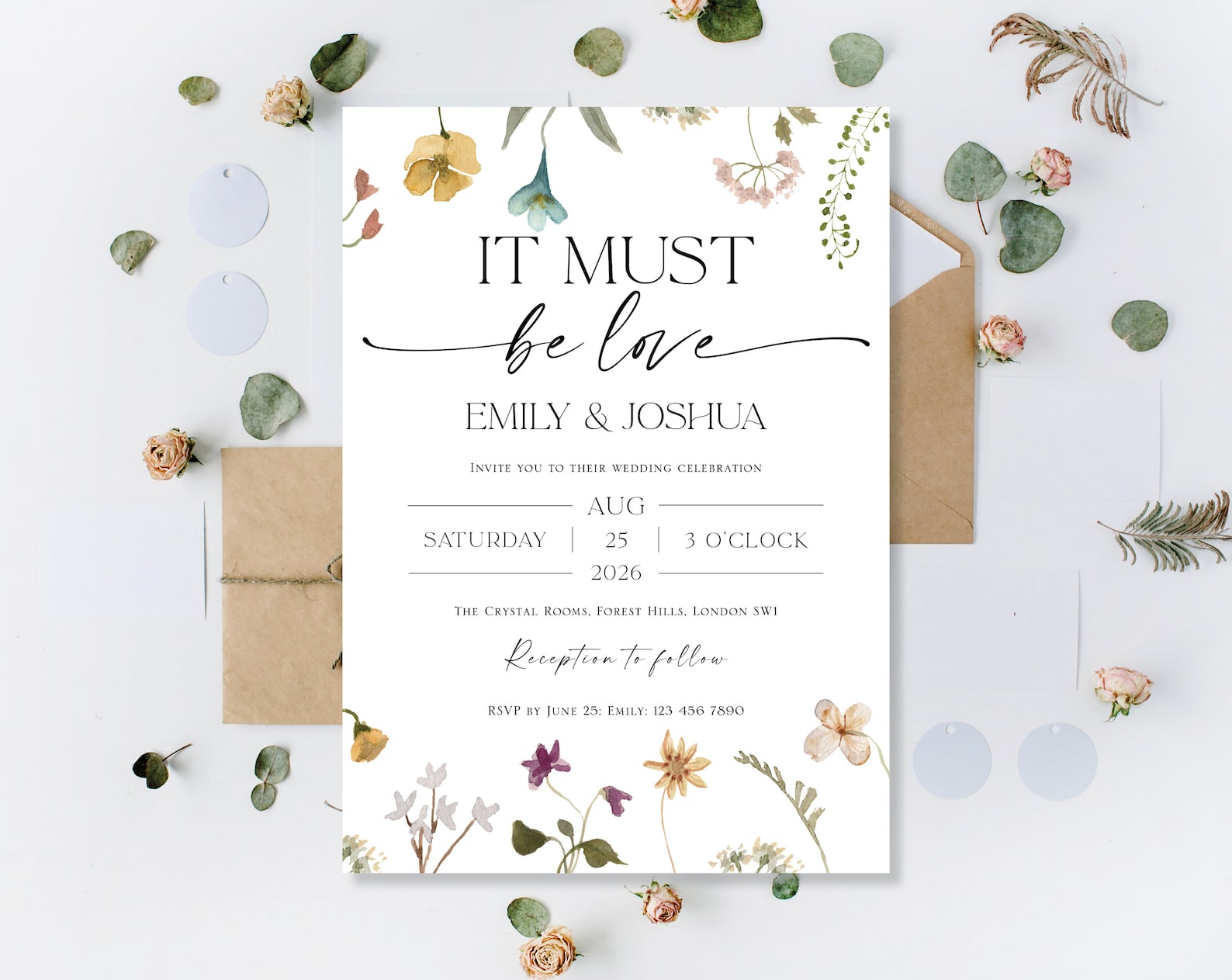 Printed Evening Wedding Reception Night Time Party Invitations Invites ...