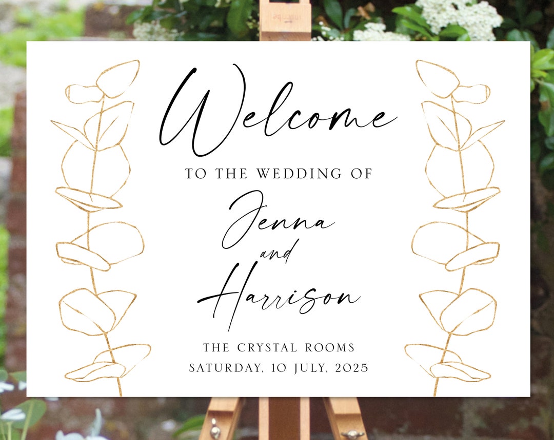 Wedding Welcome Board, Wedding Welcome Sign, Wedding Welcome Signage ...