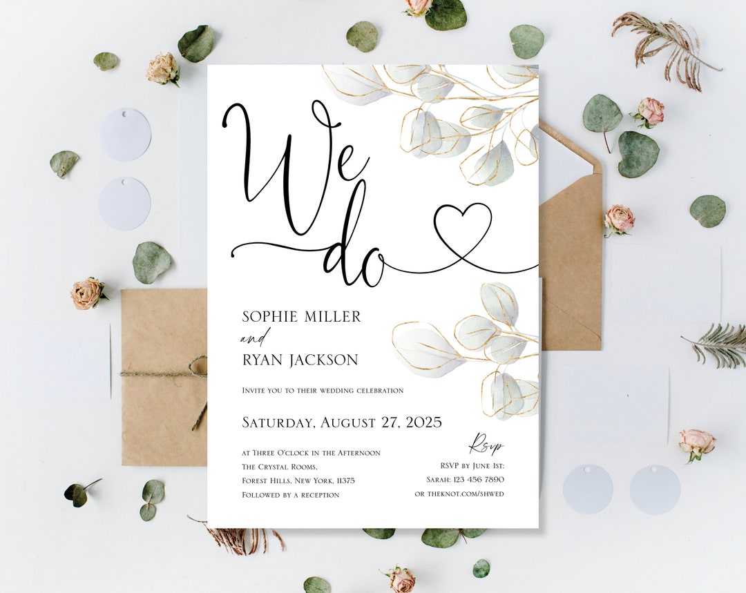 Printed We Do Wedding Invitations, We Do Wedding Invites, We Do Evening ...