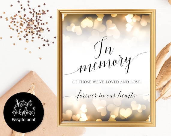 In Memory Sign In Loving Memory Sign In Memory Of Sign | Etsy
