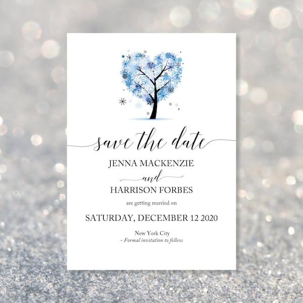 Winter Save the Date - Etsy