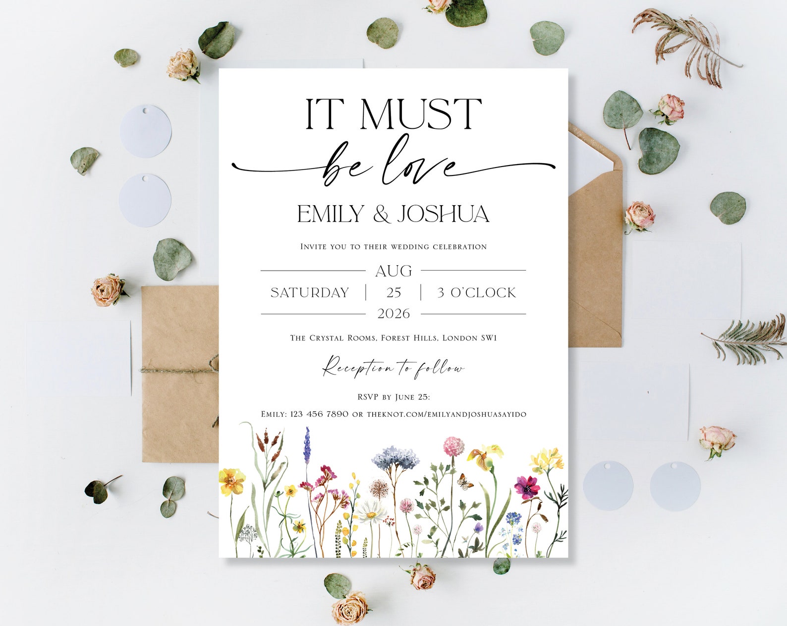 Printed Evening Wedding Reception Night Time Party Invitations Invites ...