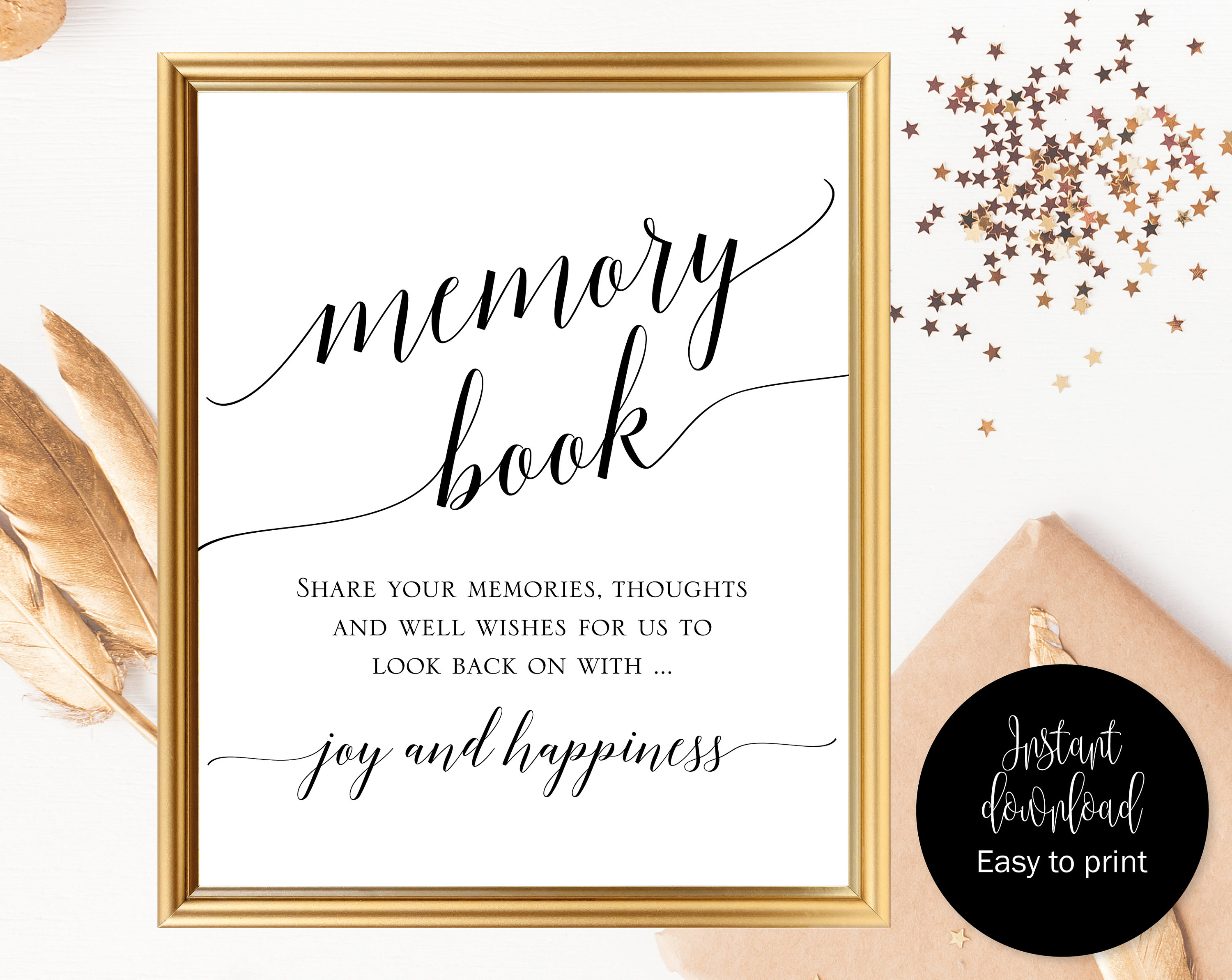 Memory Book Sign Share Your Favorite Memory of the Bride and | Etsy
