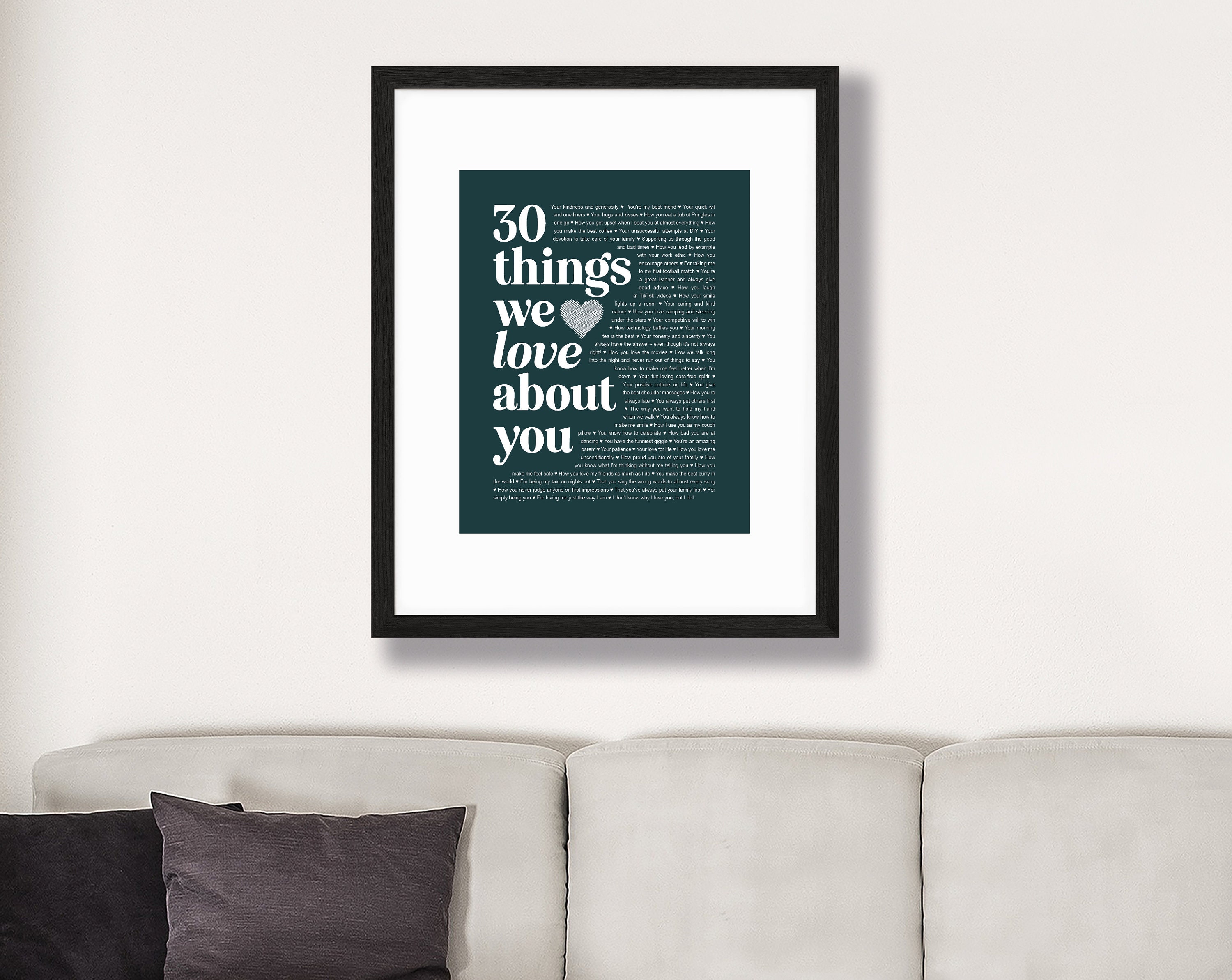 ANY Age 30 Things We Love About You Birthday Reasons We Love You 30th ...