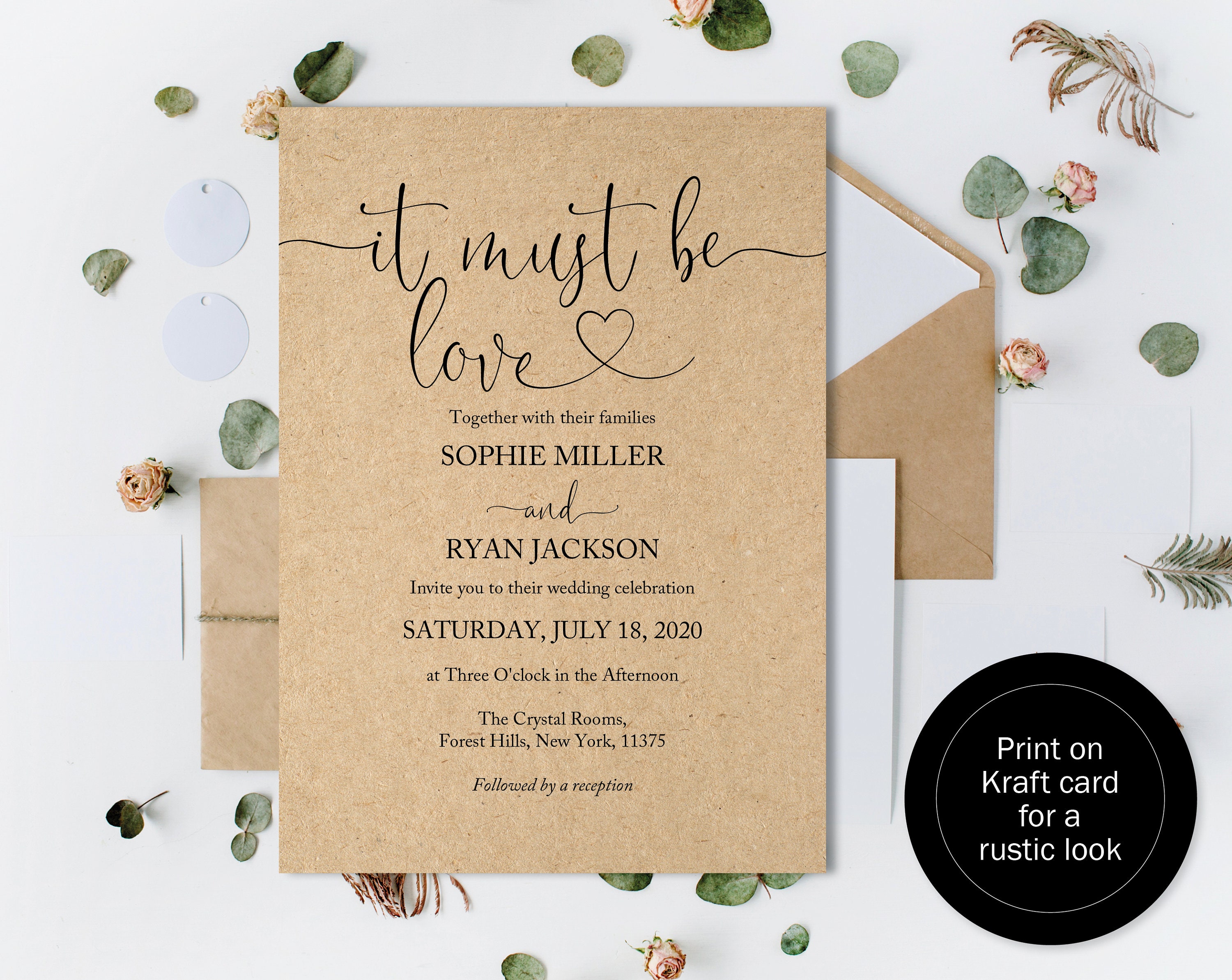 Printed Wedding Invitation Wedding Invite Wedding Invites - Etsy UK