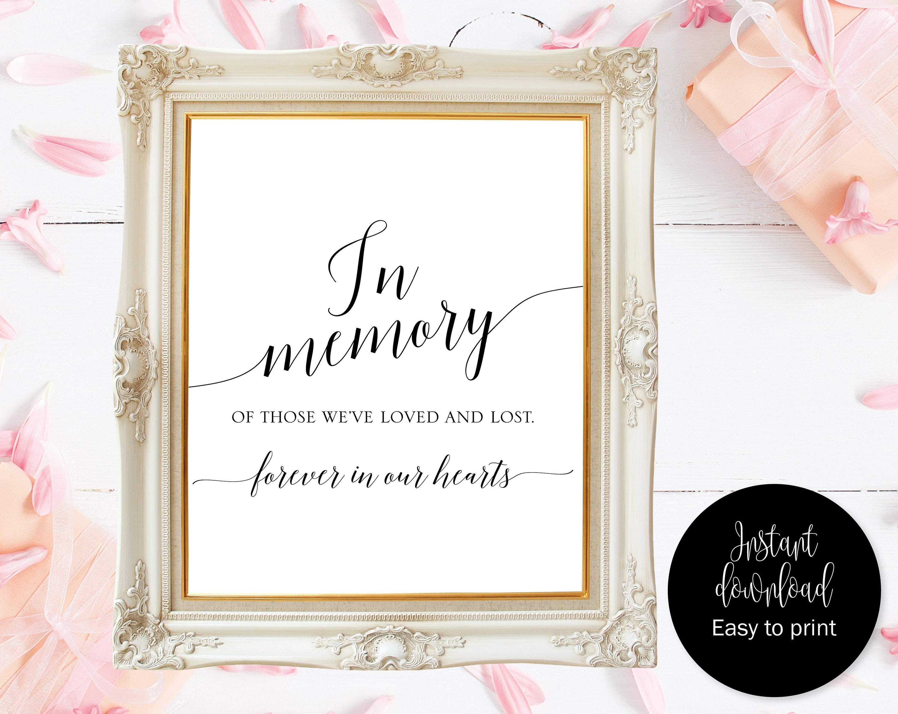 In Memory Sign in Loving Memory Sign Memory Sign Wedding | Etsy